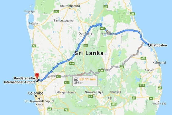 Batticaloa City to Colombo (CMB) Airport Private Transfer - A Deep Dive Into Your Batticaloa to Colombo Airport Transfer
