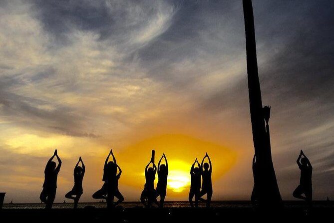 Beach Yoga on Waikiki with Diamondhead Backdrop - An In-Depth Look at the Waikiki Beach Yoga Experience