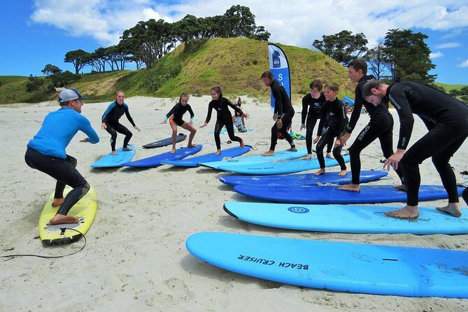 Beginner Surf Lesson at Te Arai Beach - Key Points