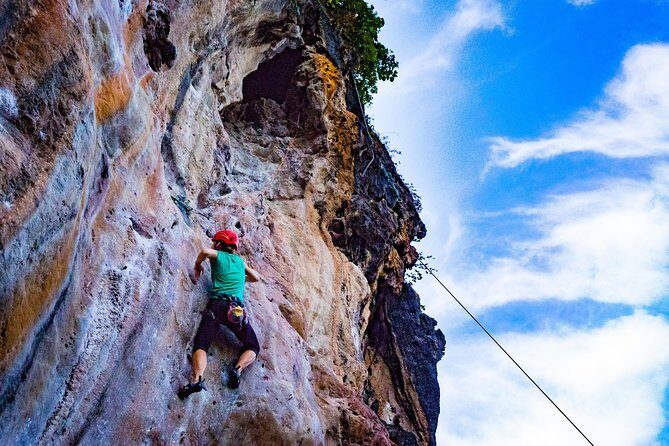 Beginner's Full Day Rock Climbing and Caving Tours at Railay Beach in Krabi - Transportation, Timing, and Group Size