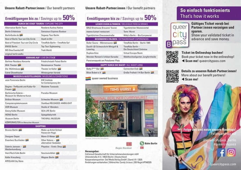 Berlin: QueerCityPass with Transportation and Discounts - Authentic Perspectives from Travelers