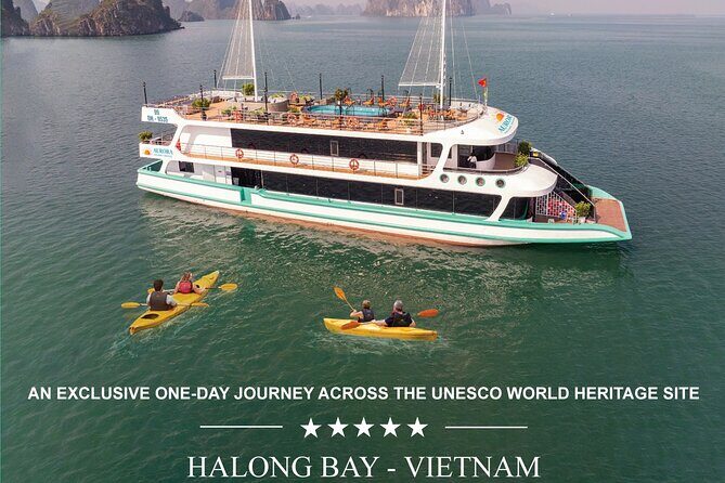 Best deal -Halong Day Cruise - lunch buffet, kayak, sunset party - Key Points