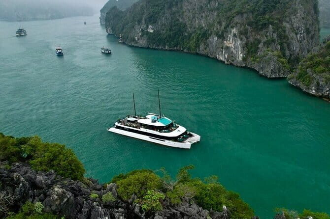 Best Selling Catamaran Cruise Premium Day Trip Explore Halong Bay - The Luxury Catamaran and Lunch Experience
