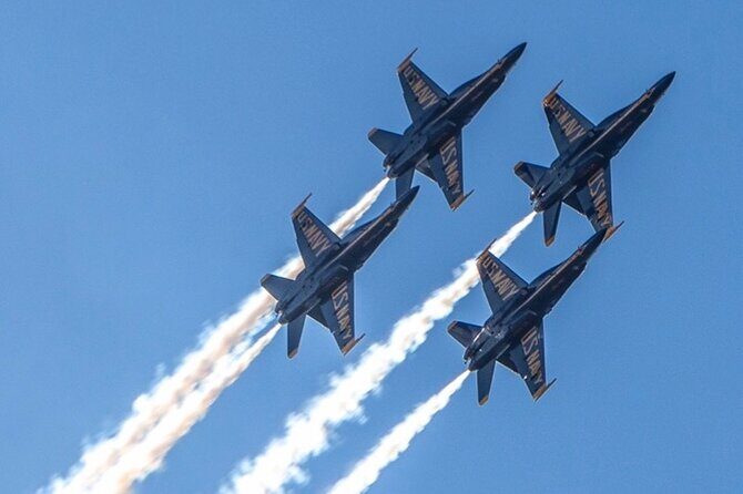 Blue Angels Practice From The Water on Private Yacht with Captain - Key Points