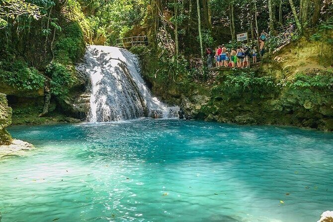 Blue Hole Waterfalls and Bamboo Rafting from Ocho Rios Jamaica - Discovering the Blue Hole Waterfalls