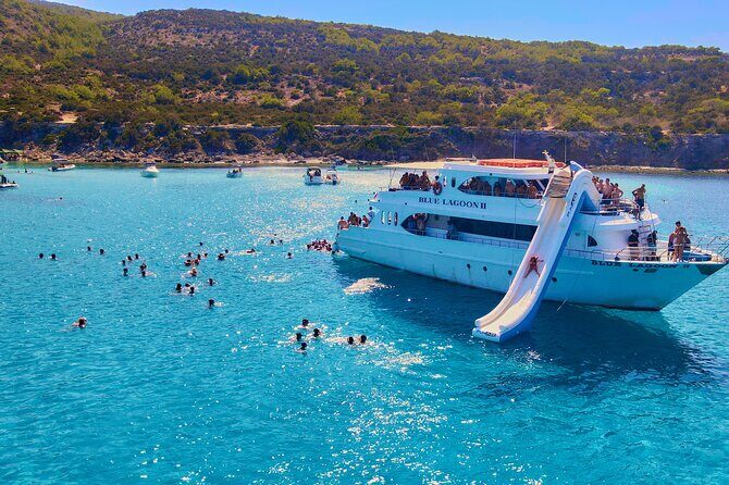 Blue Lagoon (Akamas) Bus & Boat Tour with Water Slide From Paphos - FAQ