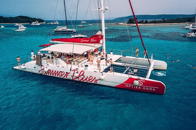 Blue Lagoon, Trogir & iovo catamaran tour with Food and Drinks - Key Points