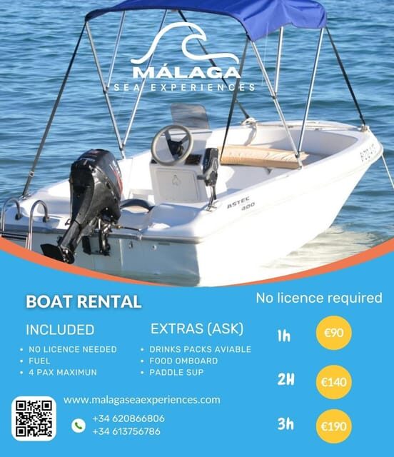 Boat without license for rent in Málaga Capital, Playa del Palo - Key Points