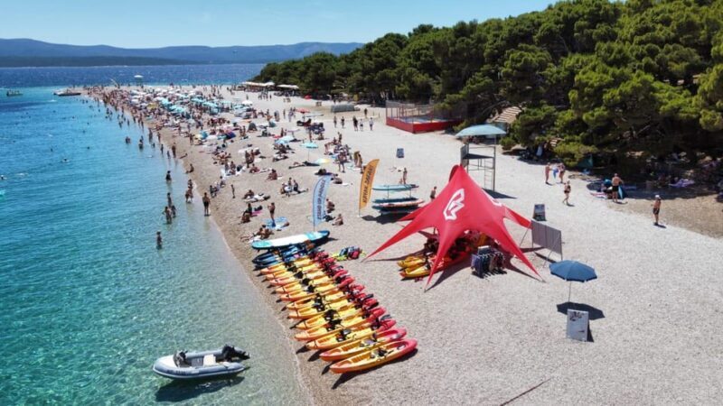Bol: Zlatni Rat Beach Kayak Tour with Snorkeling - Discovering Zlatni Rat Beach from the Water: A Kayak and Snorkel Adventure