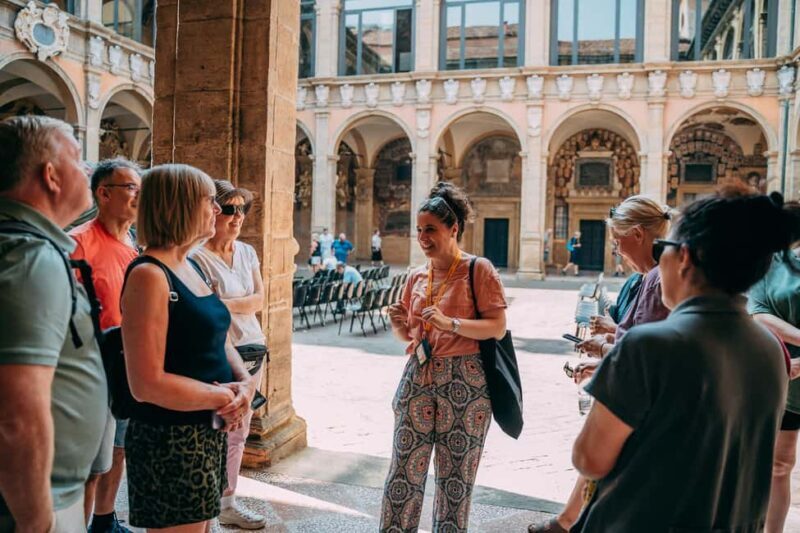 Bologna Walking tour with Tower Sky View and Archiginnasio - Timing, Flexibility, and Weather Considerations