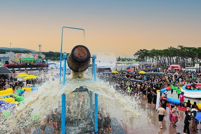 Boryeong Mud Festival + Daecheon Beach + Sudeoksa Temple - Key Points