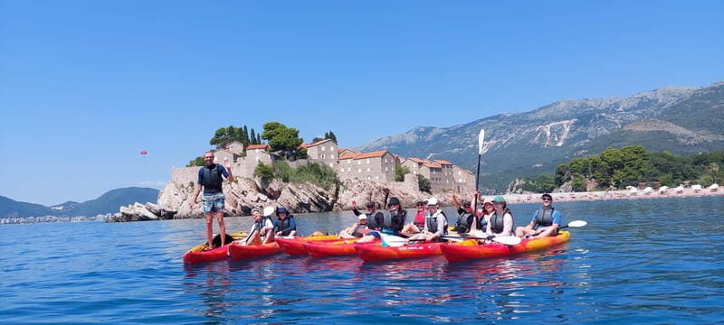 Budva: Becici Beach to Sveti Stefan Island Kayak Tour - Setting Off from Becici Beach
