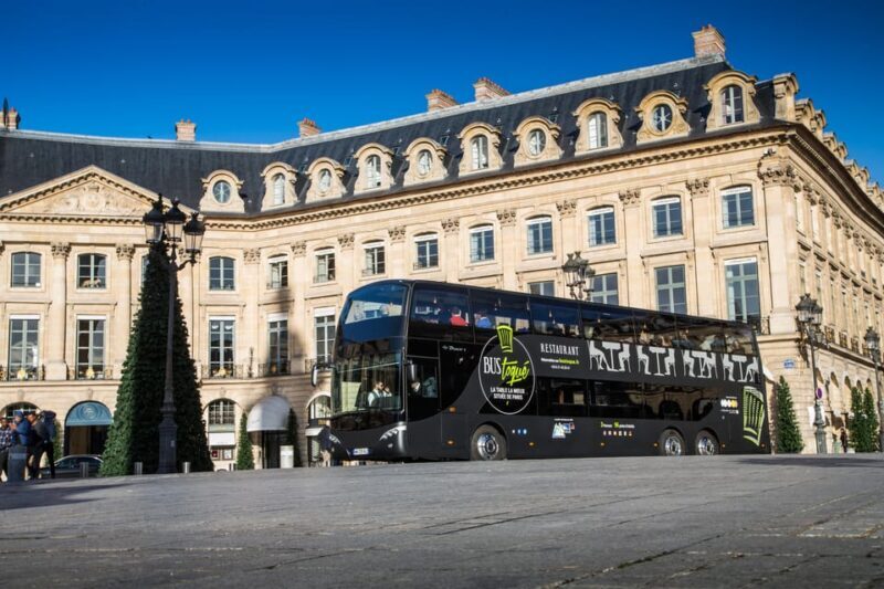 Bus Toqué Champs Elysées Tour w/ 3-Course Dinner & Champagne - Key Points