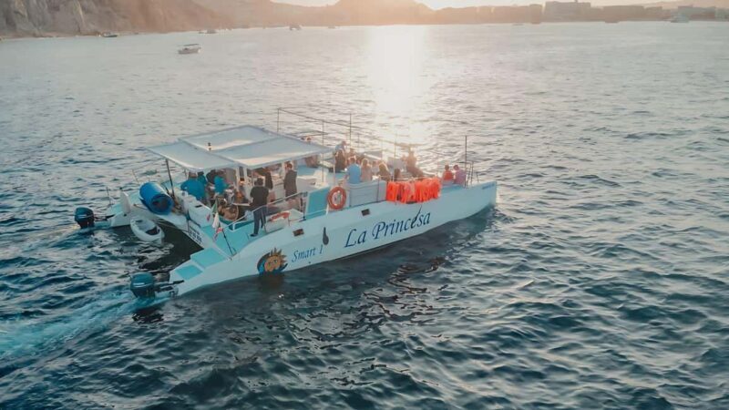 Cabo Catamaran Cruise  Arch, Snorkeling, Open Bar & Snacks - Key Points