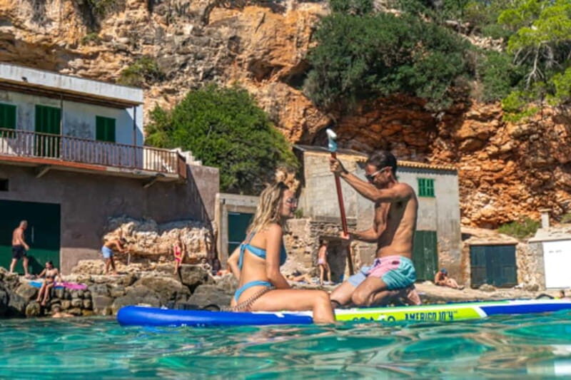Cala Llombards o Cala Santany & Es Pontas Snorkel and SUP - The Perfect Balance of Adventure and Relaxation