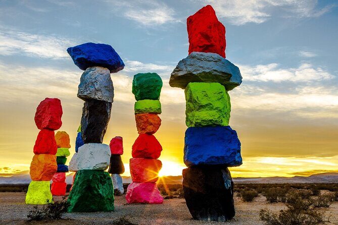 California Desert, Seven Magic Mountains and Las Vegas Sign - The Sum Up
