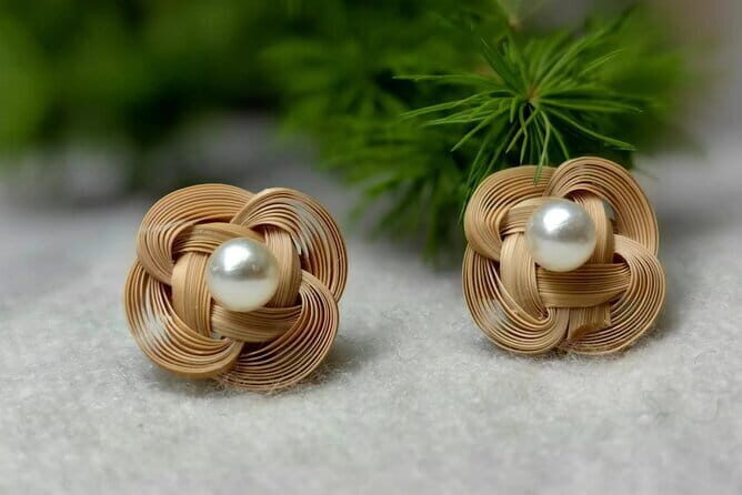 Camellia Jewelry: Bamboo Weaving for Brooch, Earring & Ring - Introducing the Camellia Jewelry: Bamboo Weaving Experience