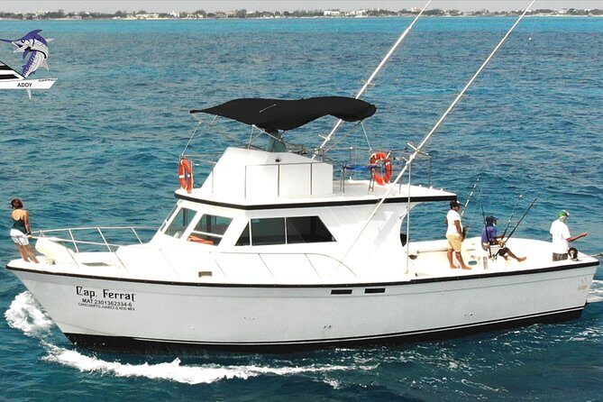 Cancun fishing charter if you don't fish you don't pay 46ft yacht 12pax 25P14 - Key Points: