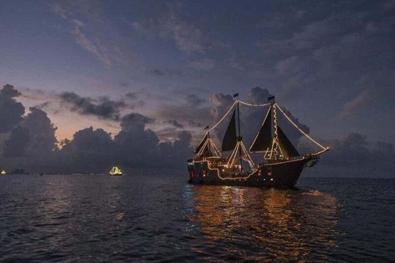 Cancun Night Pirate Ship Cruise with Chicken Dinner and Show - Starting Point at Captain Hook Cancun