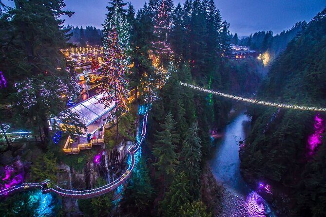Capilano Canyon Lights Evening Tour Christmas Magic Awaits - A Festive Journey Through Vancouver’s Winter Wonderland