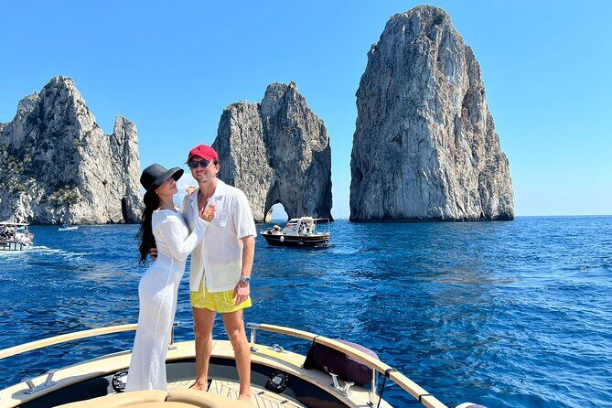 Capri Premium Boat Tour and City Visit Free Bar and Aperitif - The Sum Up
