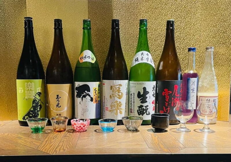 Casual Japanese sake tasting and snack experience, Kabukicho - An Authentic Introduction to Japanese Sake