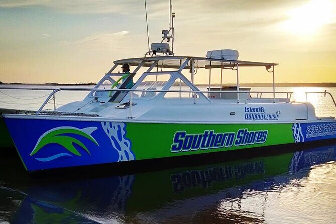 Catamaran Dolphin Cruise in Myrtle Beach with Barrier Island Stop - Key Points