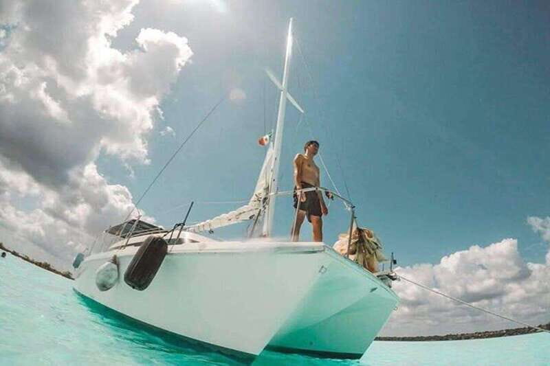Catamaran party Isla Mujeres with drinks & lunch - Setting Off from Cancun