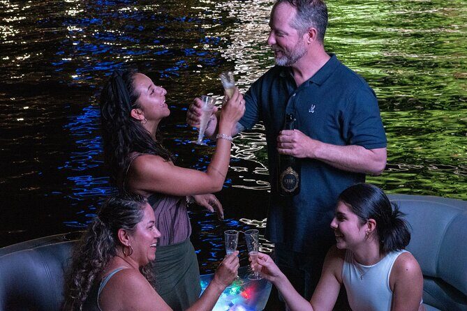 Champagne City Lights Boat Tour with Photoshoot - Key Points