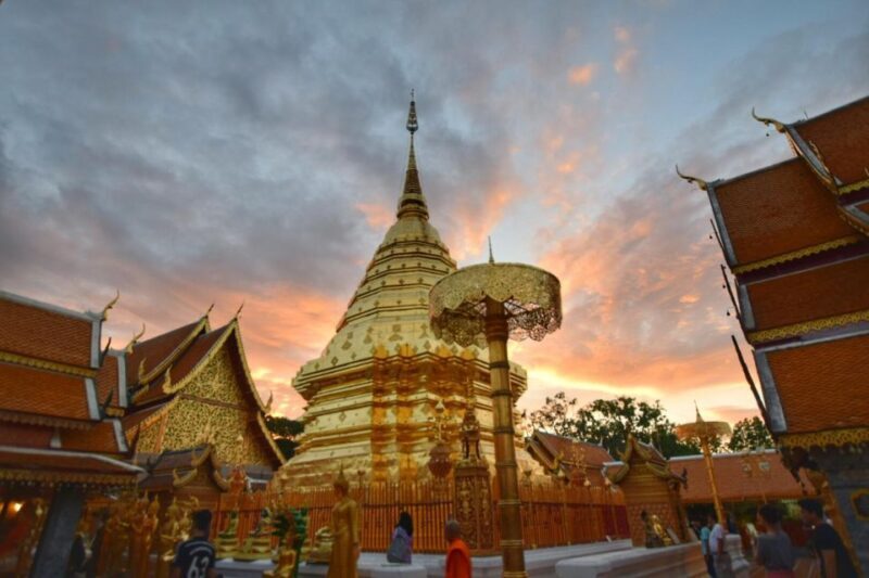 Chiang Mai: Doi Suthep & Wat Umong Twilight Tour with Pickup - Key Points