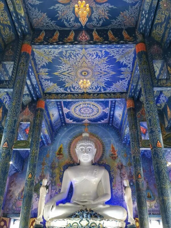 Chiang Mai: White, Blue, Red 3 Temples Tour - Blue Temple (Wat Rong Suea Ten): Calm and Ornate