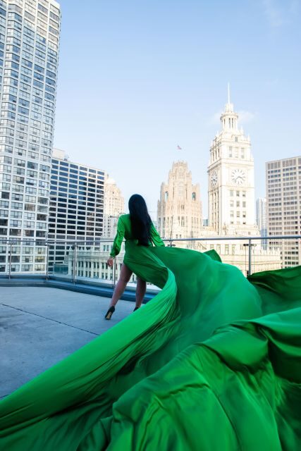 Chicago Luxury Flying Dress Photoshoot - The Photography: Effortless Glamour