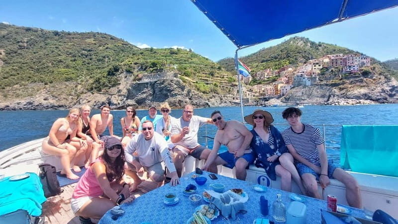 Cinque Terre daily boat tour with traditional ligurian gozzo - Food, Drinks, and Relaxing Vibes