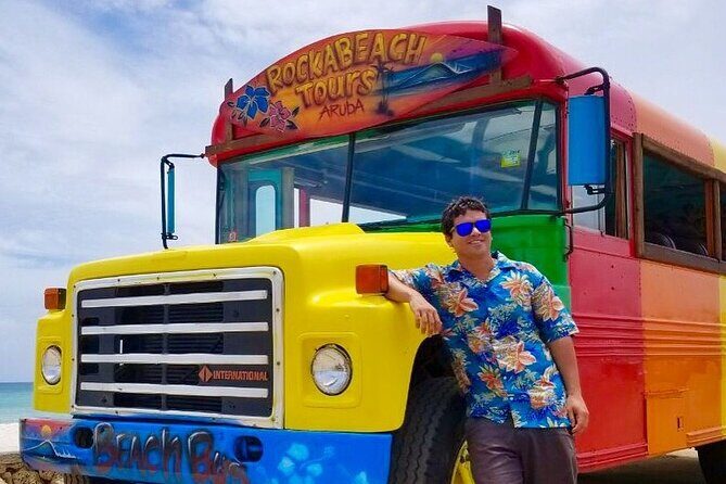 Colorful Beach Bus Sightseeing Tour of Aruba - An Honest Look at the Aruba Beach Bus Tour