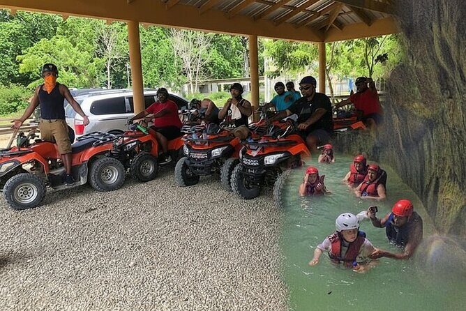 Combo : Waterfall and ATV off road four wheelerfrom amber cove DR - Key Points