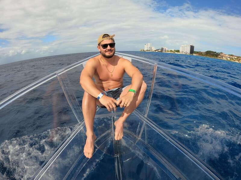 Cozumel: Transparent Boat Tour with Snorkeling and 2 Beers, Clear Boat - Authentic Marine Encounters and Views