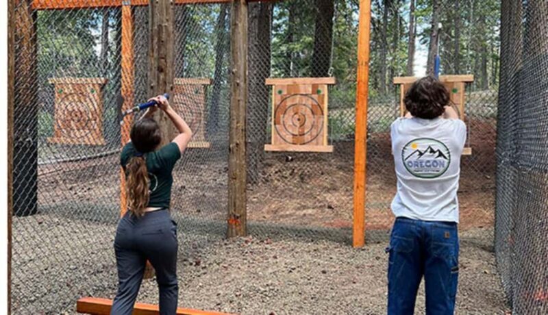 Crater Lake Axe Throwing Experience - Key Points
