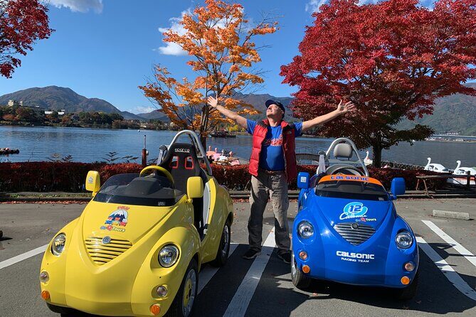 Cute & Fun E-Car tour following guide around Lake Kawaguchiko - Key Points