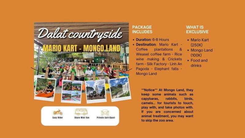 Dalat: Mario kart - Mongo Land - Countryside Tour - Introduction: A Well-Rounded Dalat Adventure
