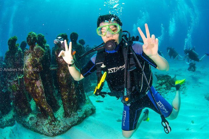 Discover scuba ,MUSA and Manchones reef dive without license - What to Expect from Your Isla Mujeres Beginner Dive