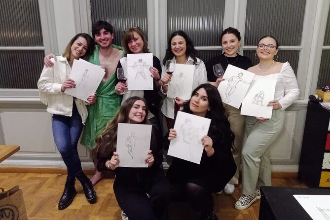 Drink & Draw in 17th century palace with Gorgeous Nude Male Model - A Unique Twist on Romes Art and Nightlife Scene