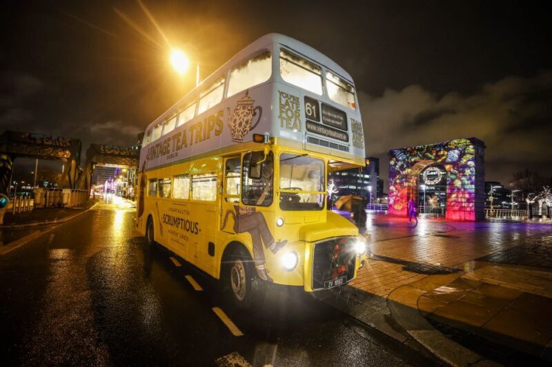 Dublin: Christmas Lights Festive Bus Tour with Afternoon Tea - Authenticity and Local Flavor