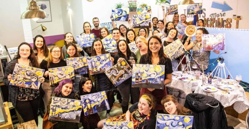 Dublin: Drinking and Painting Party with Art Instructor - What the Experience Looks Like