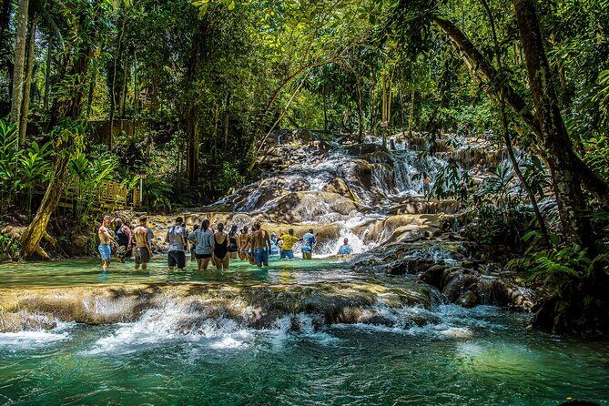 Dunns River Falls and Zipline with Roundtrip Transfers - Key Points