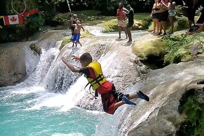 Dunns River Falls & Blue Hole Combo from Montego Bay with Pick Up - Key Points