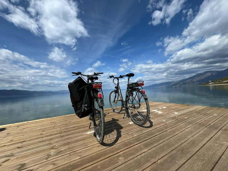 E-biking across the border, from Ohrid to Albania. - The Border Crossings Experience