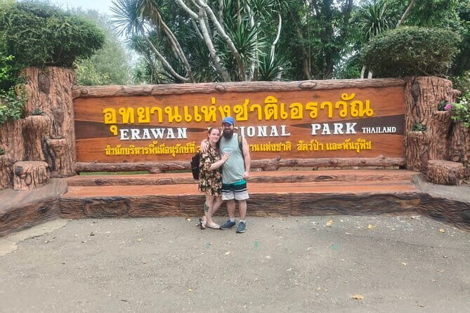 Erawan Waterfall and Kanchanaburi Elephant Care Private Day Tour - Key Points