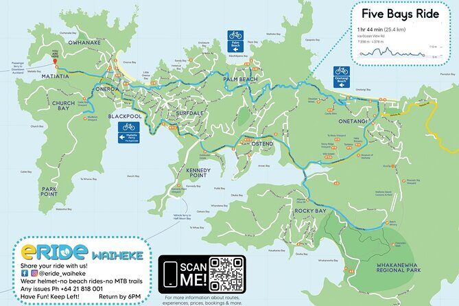 eRide Waiheke 5 bays ride - Why Choose the eRide Waiheke 5 Bays Ride?