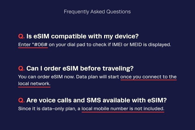 ESIM SINGAPORE Unlimited Data for travelers 1day to 30days - FAQ