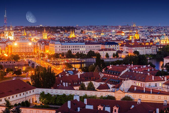 Evening View Walk in Prague - The view from the funicular railway